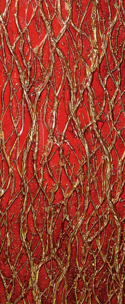 Etched Glass Decorative Murals " Wires" Design PGB115 | Palace of Glass