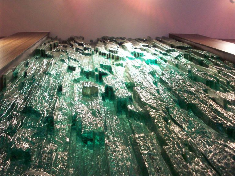 Stacked Glass Wall Installation I Vertical Glass Stacking I SC323 ...