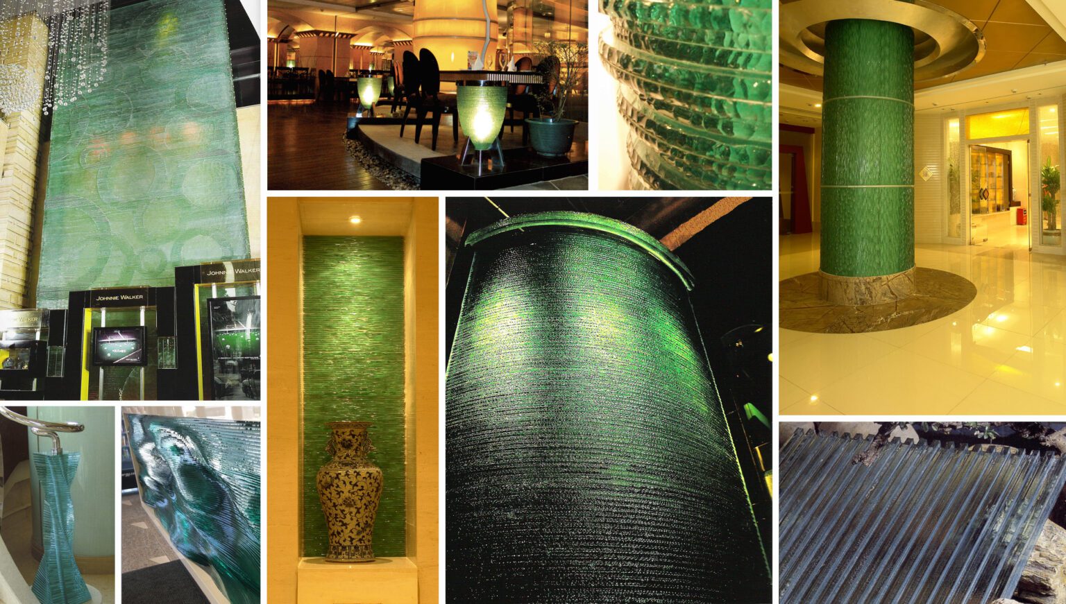 Custom Glass I Etched Textured Stacked I Palace of Glass